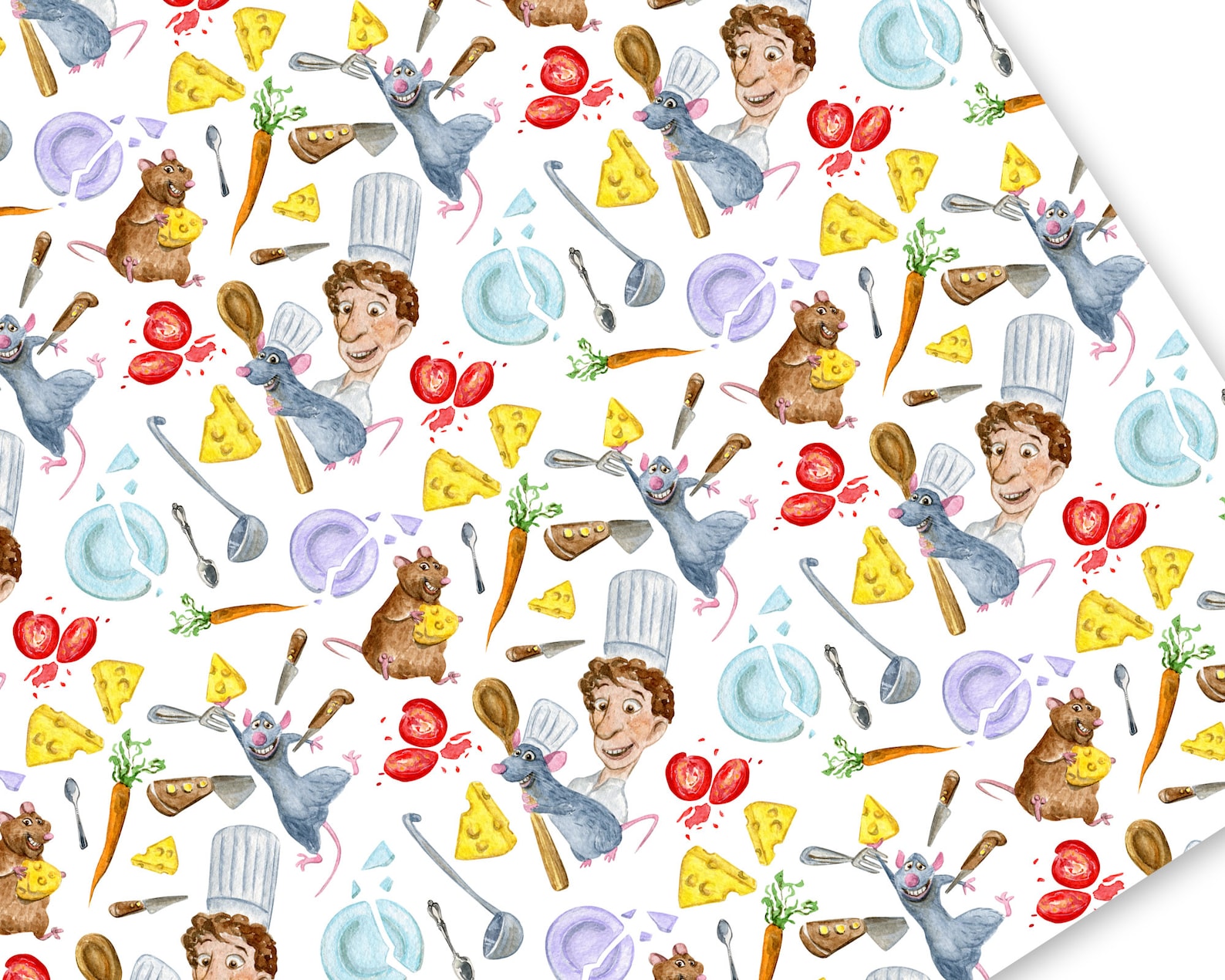 Ratatouille Digital Paper Printable Print Background - Etsy