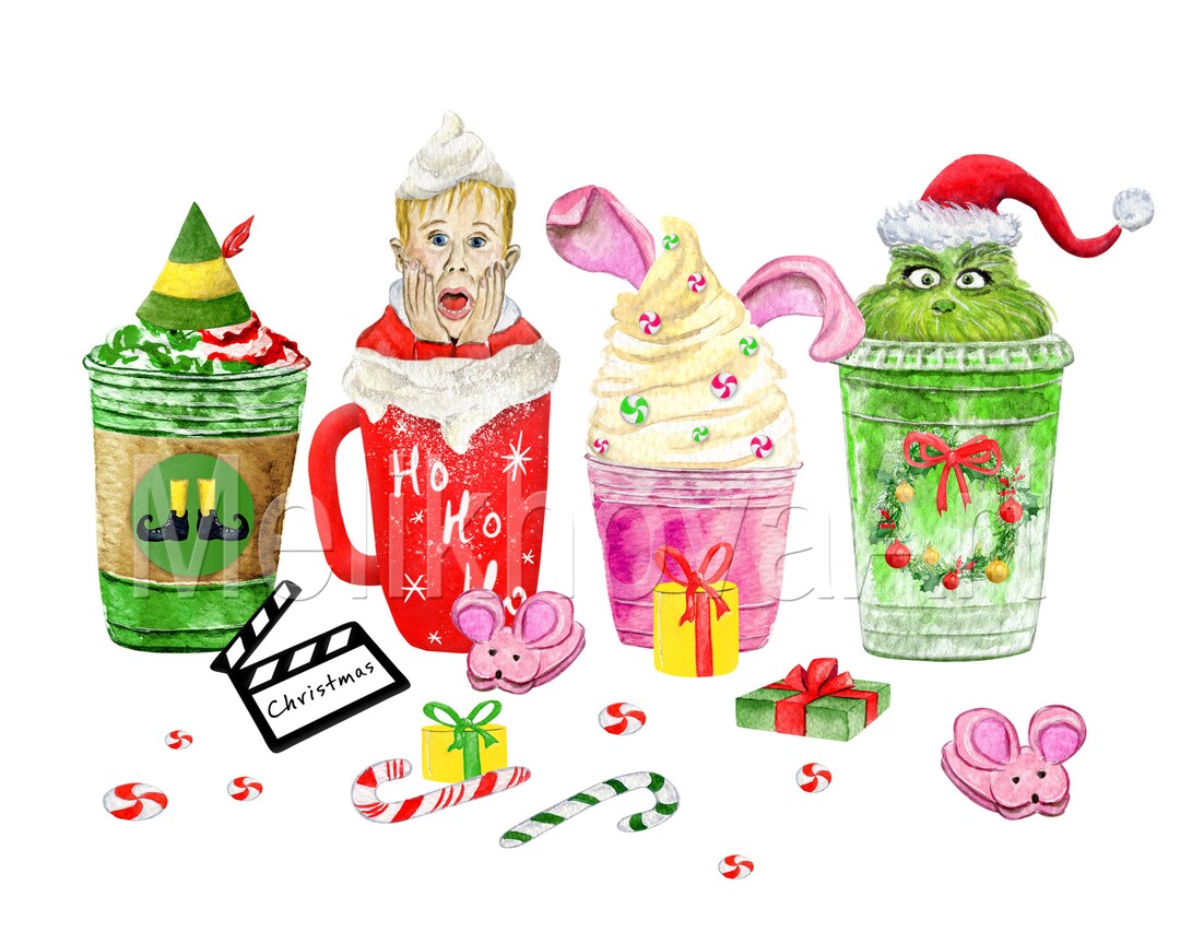 Christmas Coffee, Home Alone, Ralphie, Elf, Movie, Sublimation Transfer ...