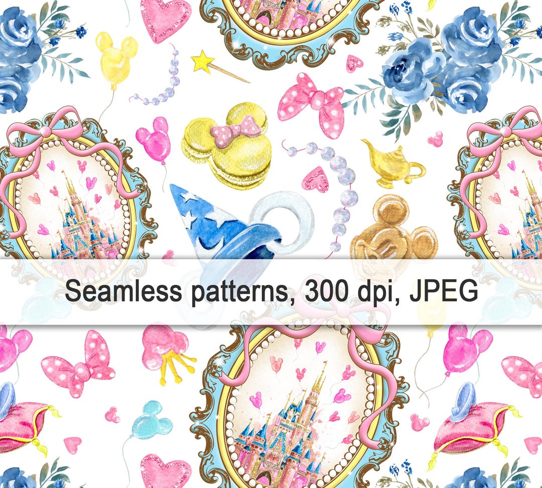 Magical Castle Coquette With Bow, Locket, Princess Digital Paper, Magic ...