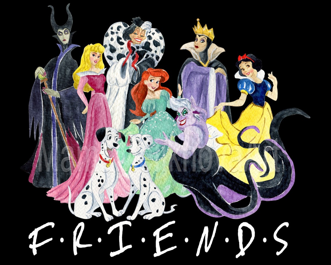 Friends Villains Princess Clipart Halloween Magic Kingdom - Etsy