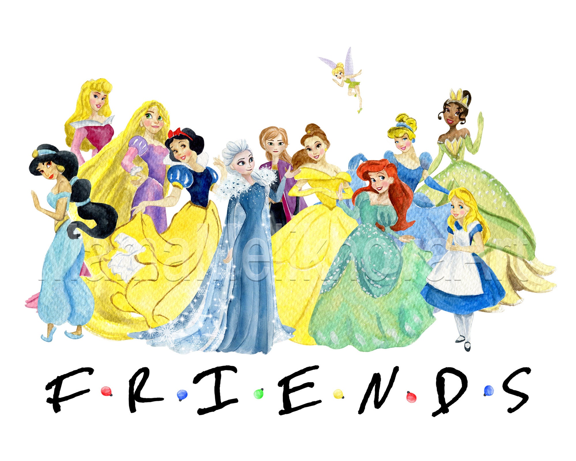 Friends Princess Clipart Halloween Magic Kingdom - Etsy
