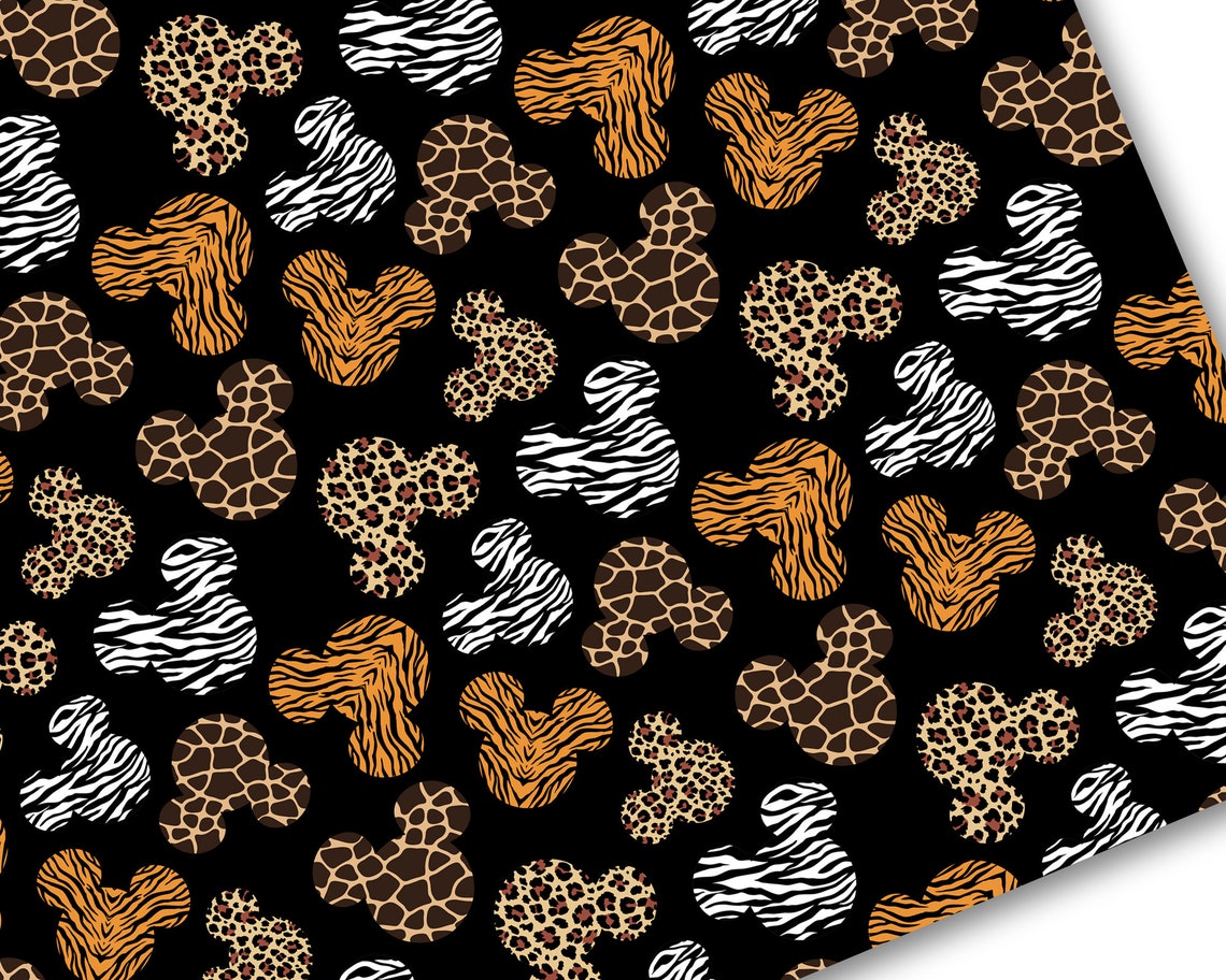 Animal Print Mouse Head Magic Kingdom Tiger Leopard - Etsy