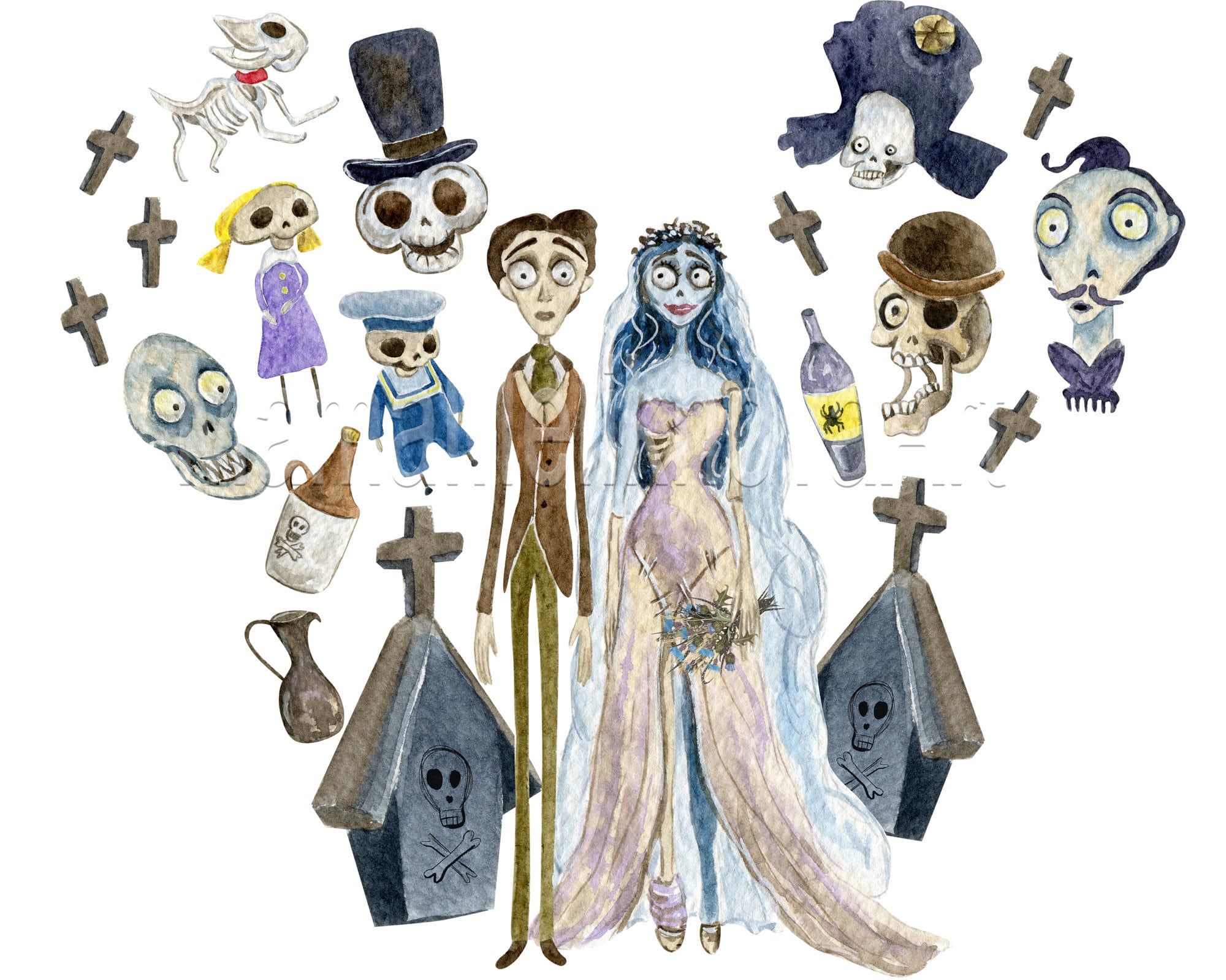 Corpse Bride Character Drawing
