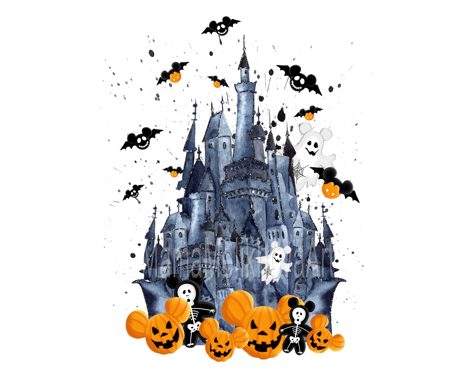 Halloween Fall Castle Magic Kingdom Pumpkin Autumn - Etsy