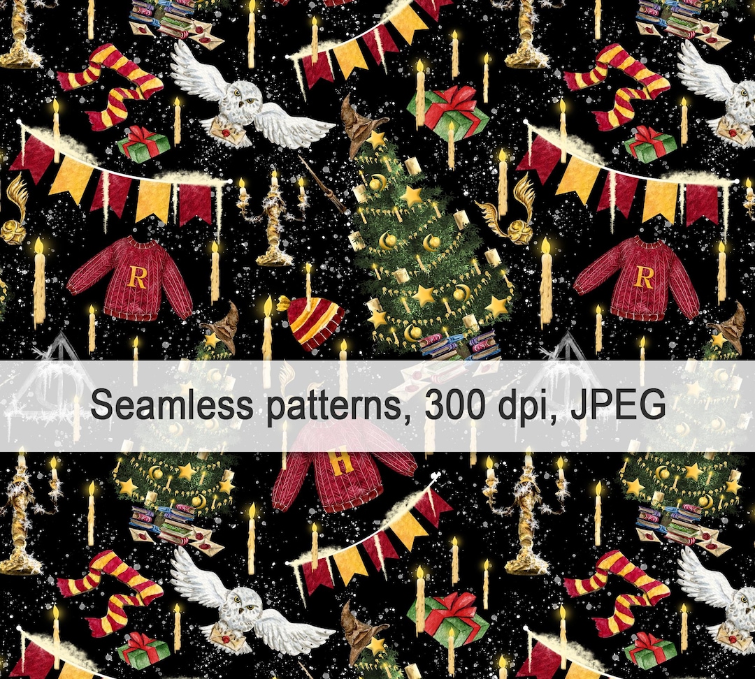 Watercolor Christmas Movies Seamless Pattern (digital Download) - Etsy