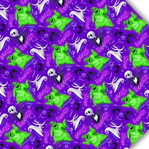 Oogie Boogie Seamless Pattern, Nightmare Before Christmas Fabric ...