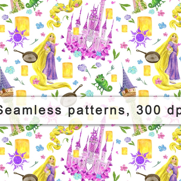 Tangled Digital Paper - Etsy