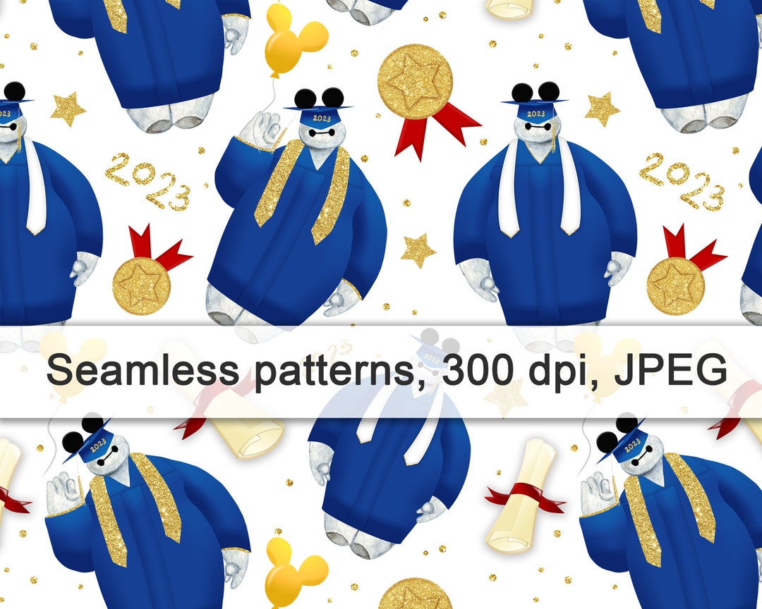 Graduation, Baymax, Class of 2023, Digital Paper, Magic Kingdom, Mouse ...