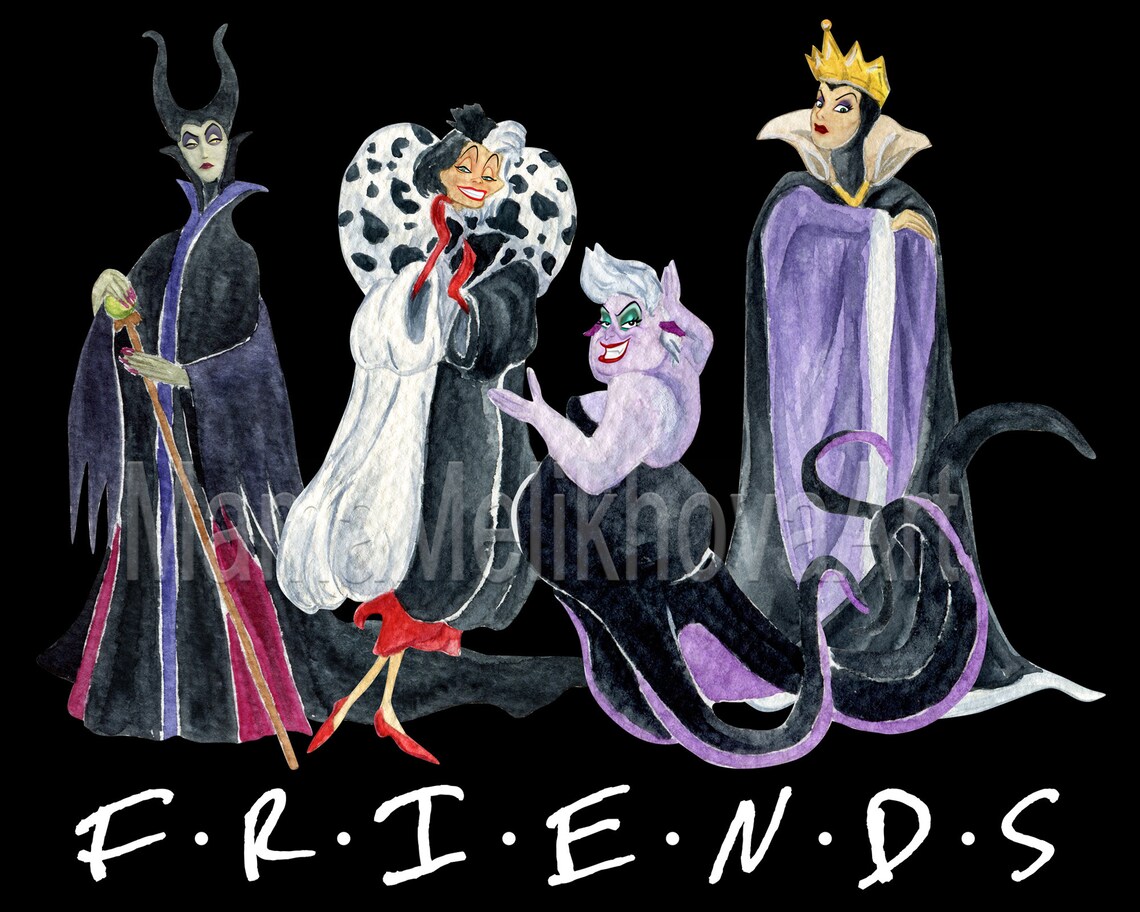 Friends Villains Princess Clipart Halloween Magic Kingdom - Etsy