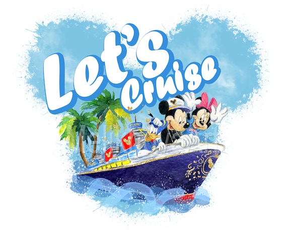 Cruise Magic Kingdom Ocean Mouse Sea Vintage Watercolor - Etsy