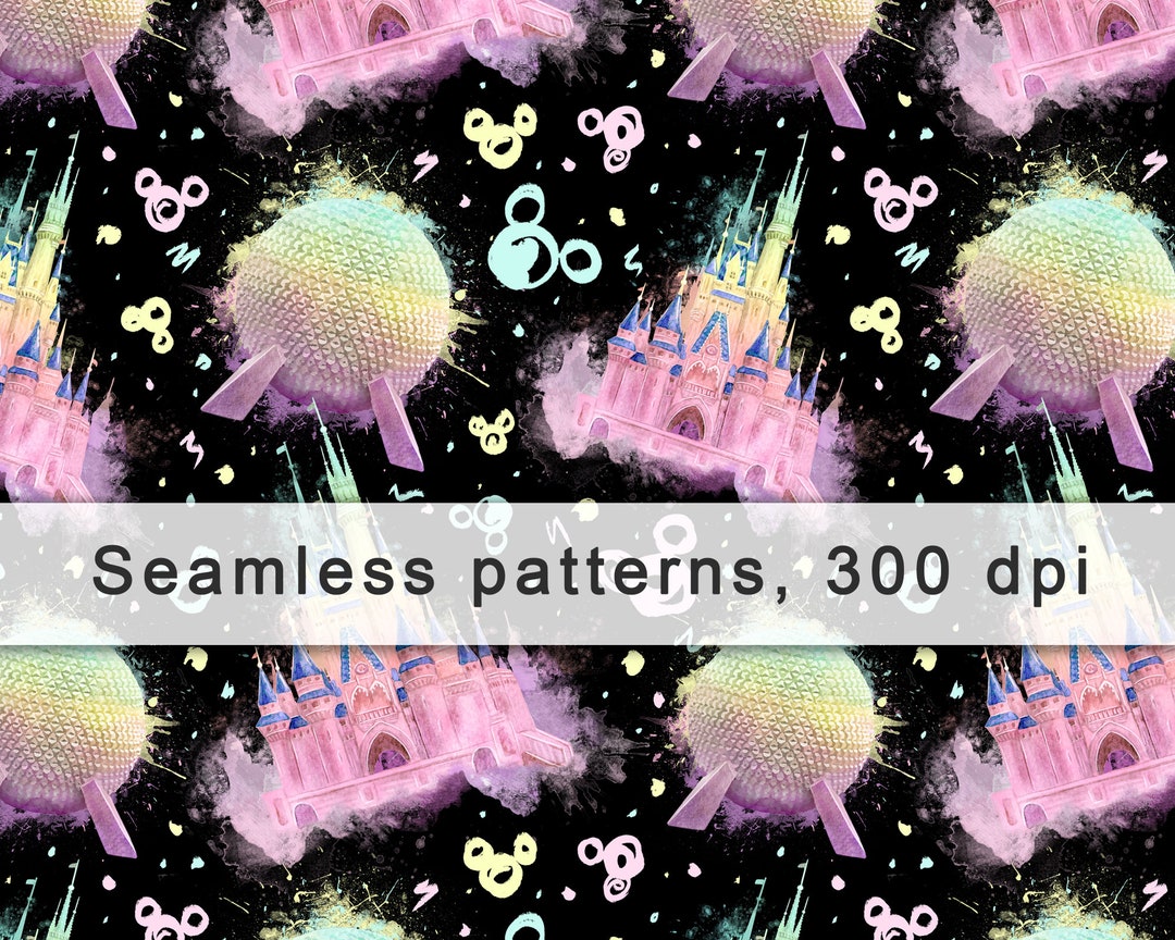 Epcot, Magic Kingdom, Castle, Parks, Mouse, Watercolor, Printable ...