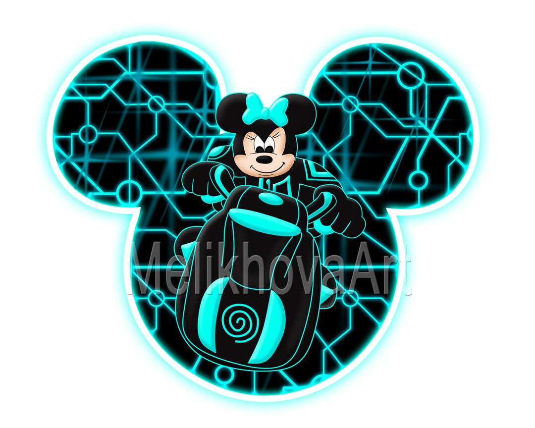 Tron Shirt, Epcot, Magic Kingdom, Mouse Head, Parks, Sublimation ...