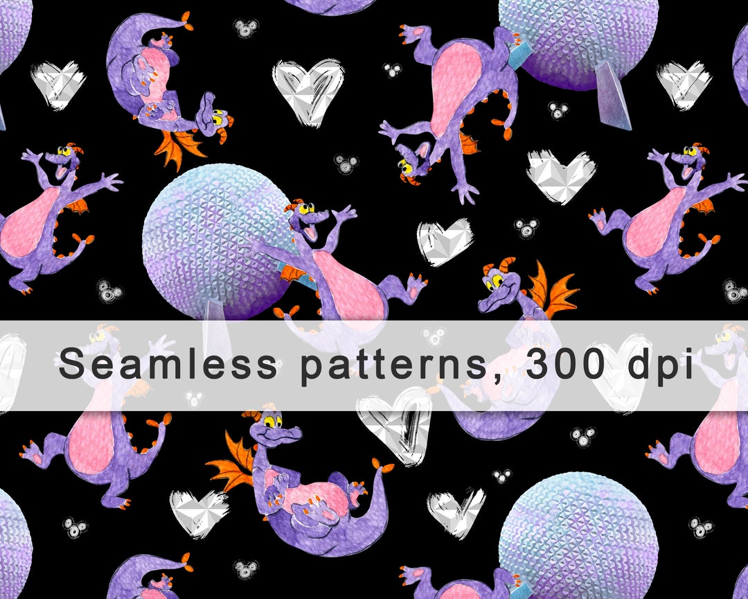 Epcot, Figment, Magic Kingdom, Mountain, Parks, Digital Paper ...