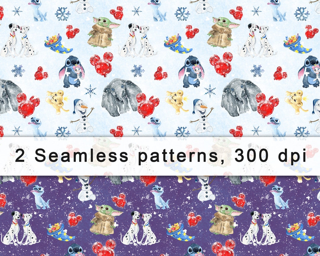 Christmas Digital Paper Magic Kingdom Parks Ice Mouse - Etsy