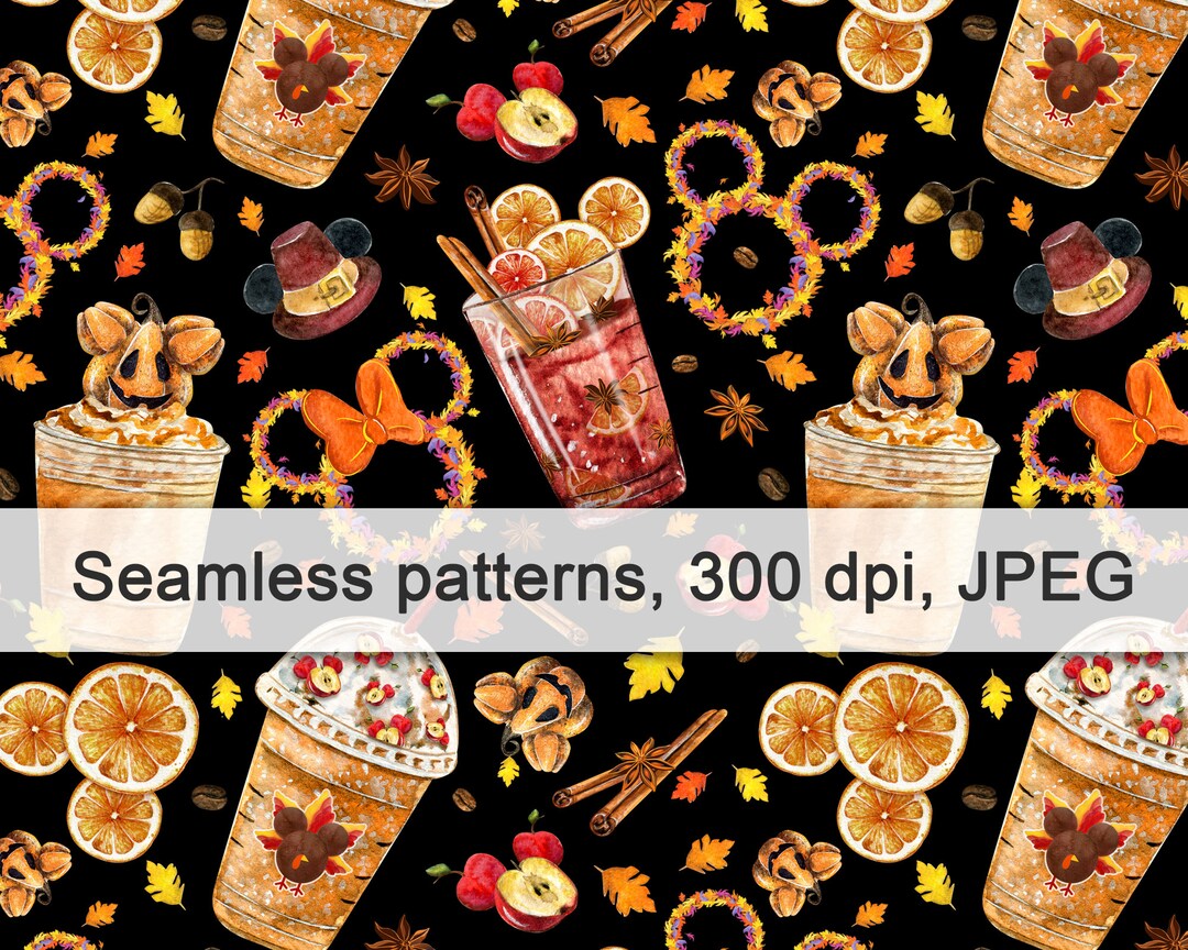 Halloween Mouse Head Seamless Pattern, Magic Kingdom Inspired (digital ...