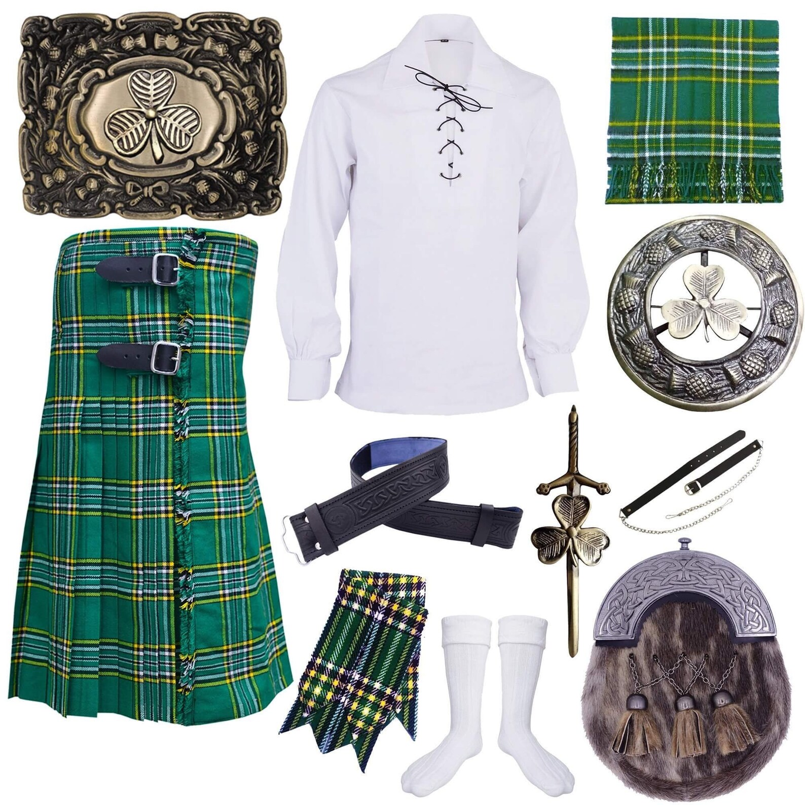 Irish Tartan Kilts for Men Celebrate Saint Patrick Day in - Etsy