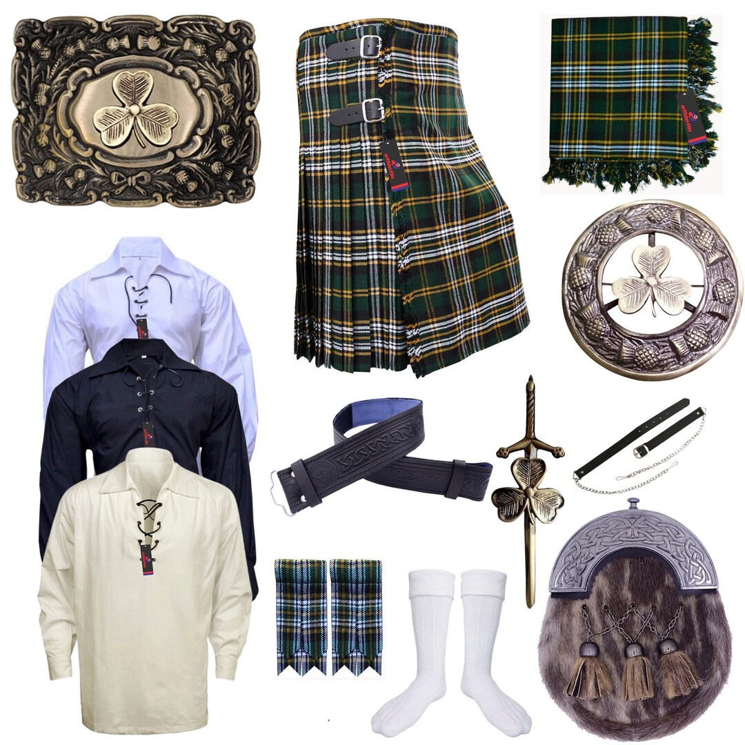 Heritage of Ireland Tartan Kilt for Men Saint Patrick Day Irish Outfit - Etsy