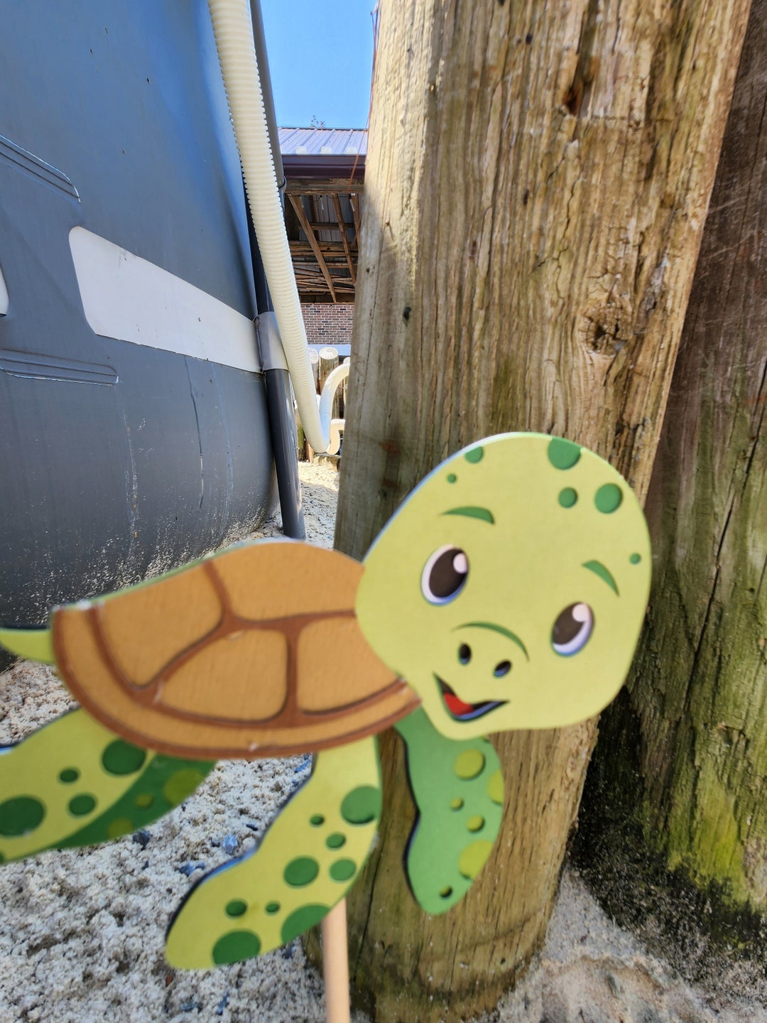 Justin Sea Turtle -- Yard Stake, Plant Pick, Ornament - Etsy
