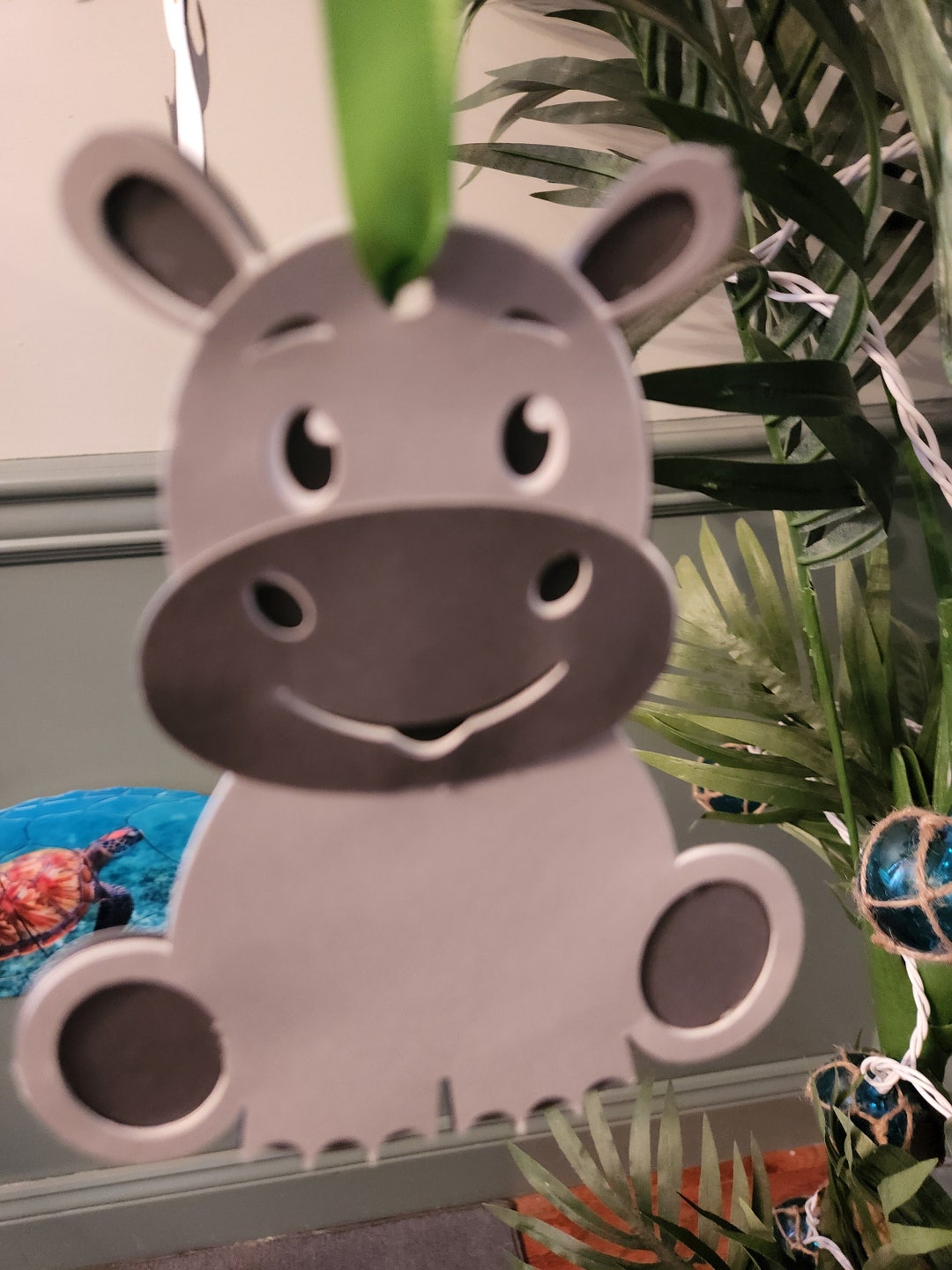 Hamilton Hippo -- Yard Stake, Plant Pick, Ornament - Etsy