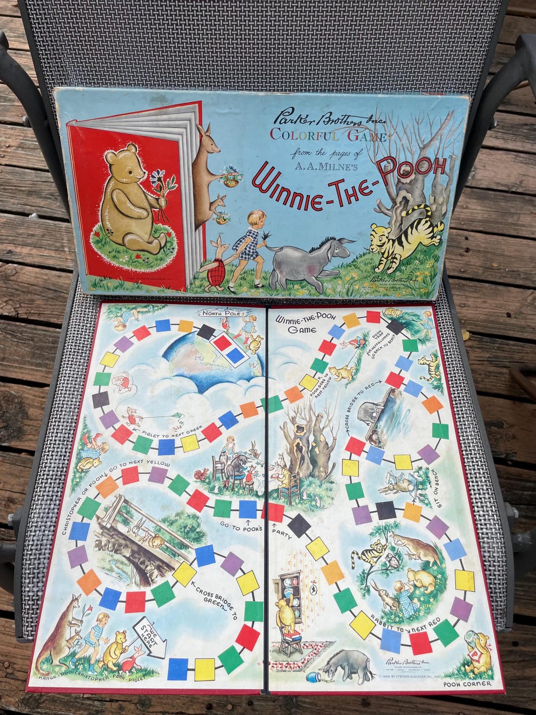Vintage Winnie the Pooh Incomplete Boardgame 1959 Extremely Rare Early ...