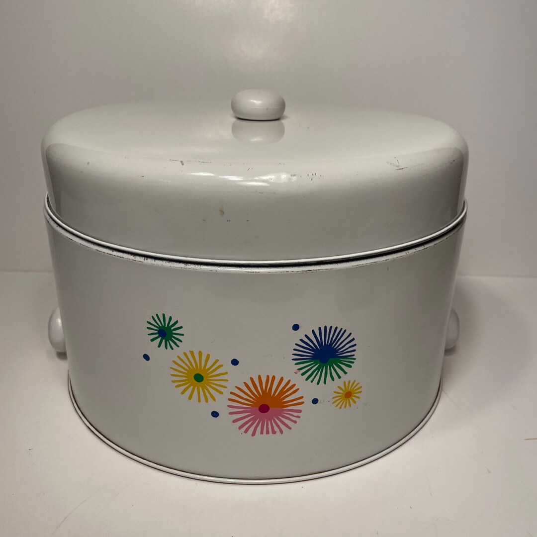 Vintage Atomic Star Burst Mid Century MCM Cake Pie Carrier for Parts or ...