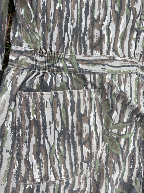 Vintage 70s WALLS Realtree Tree Bark Camo Coveralls U… - Gem
