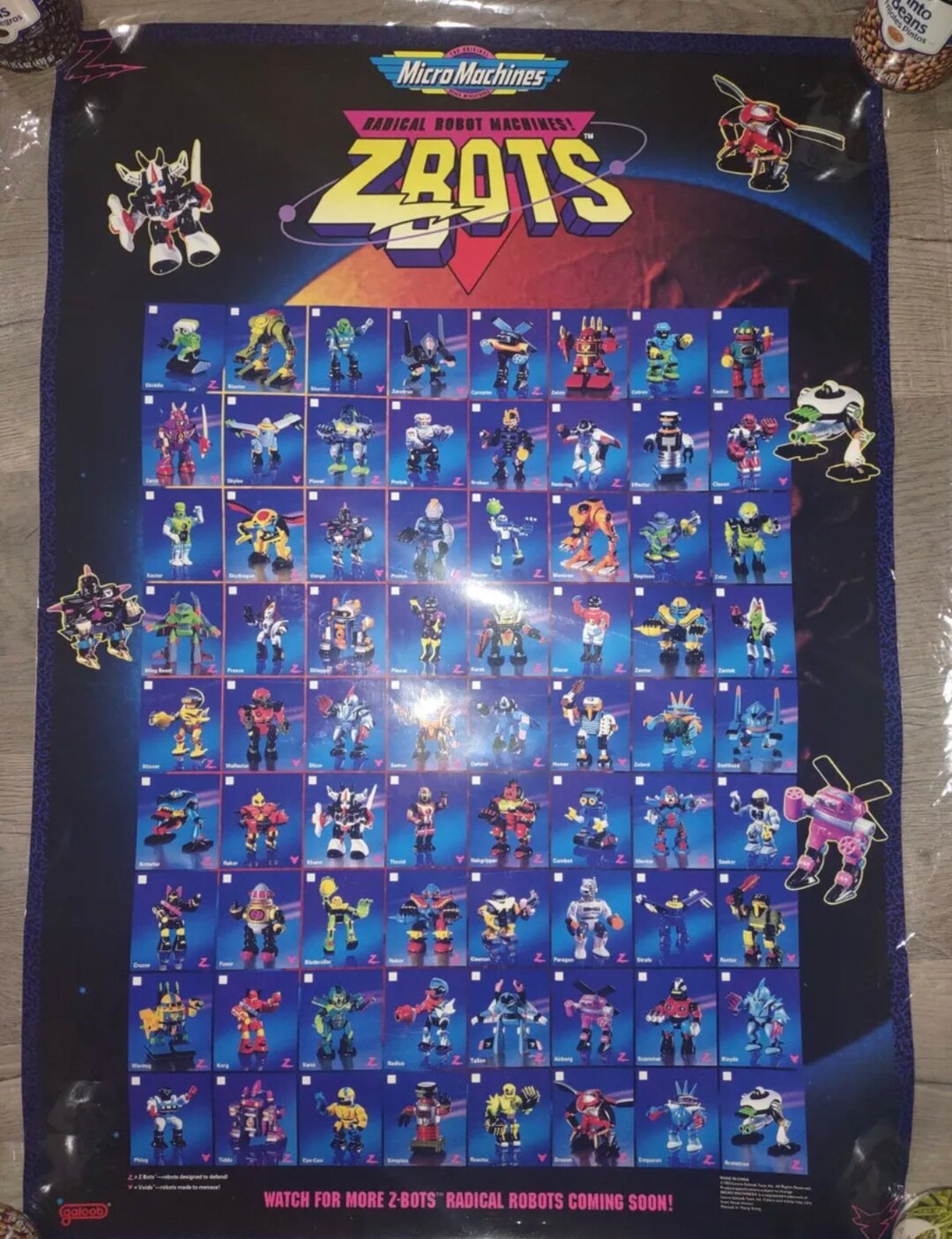 1993 Vintage Robots Galoob Micro Machines Zbots POSTER Vintage G1 90s ...