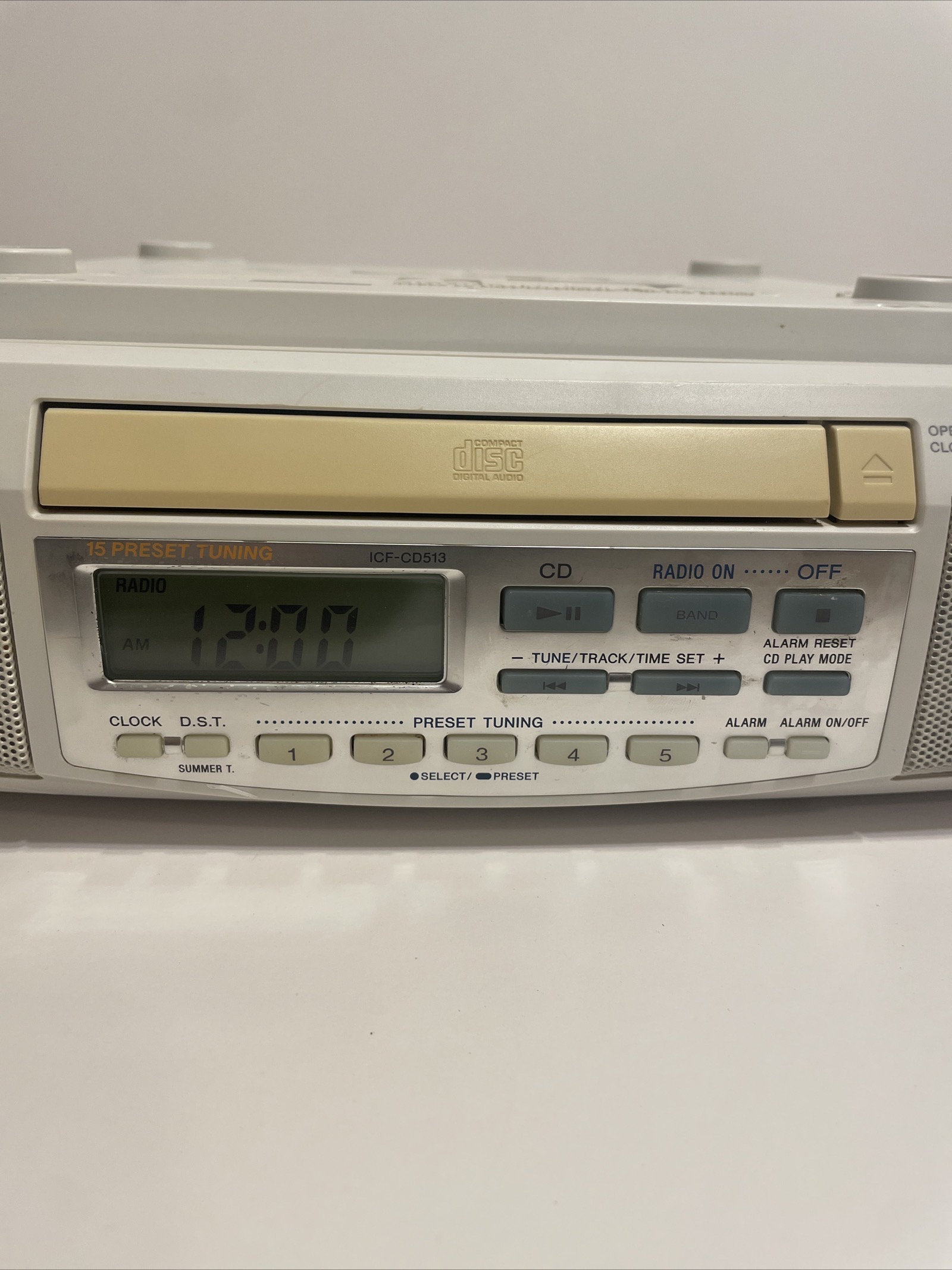 Sony ICF-CD513 Spacemaker Fm Am CD Kitchen Clock Radio Under Cabinet ...