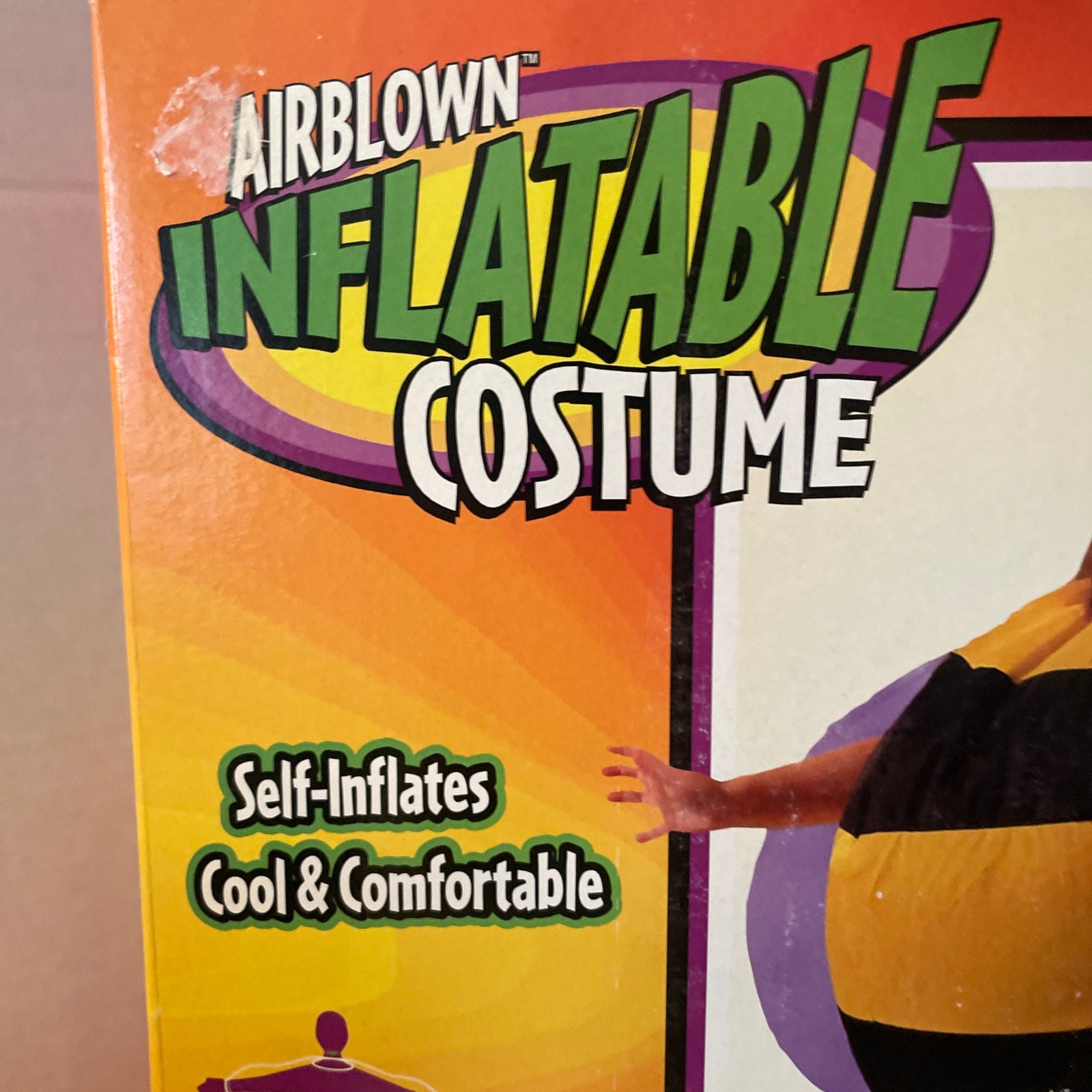Vintage Gemmy Halloween Costume Bee Inflatable Air Blown New Open Box ...