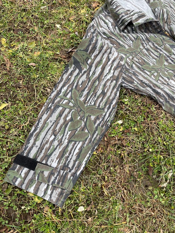 Vintage 70s WALLS Realtree Tree Bark Camo Coveralls U… - Gem