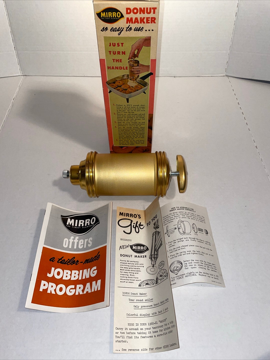 Vintage 1960s Mirro Aluminum Donut Maker Vintage Baker MCM Kitchen ...