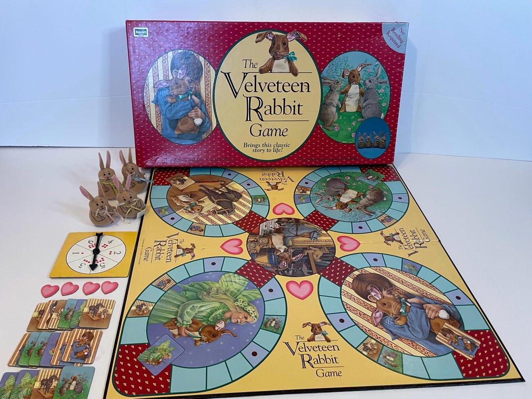 Vintage Peter Rabbit the Velveteen Rabbit Board Game 1994 Complete Rose ...