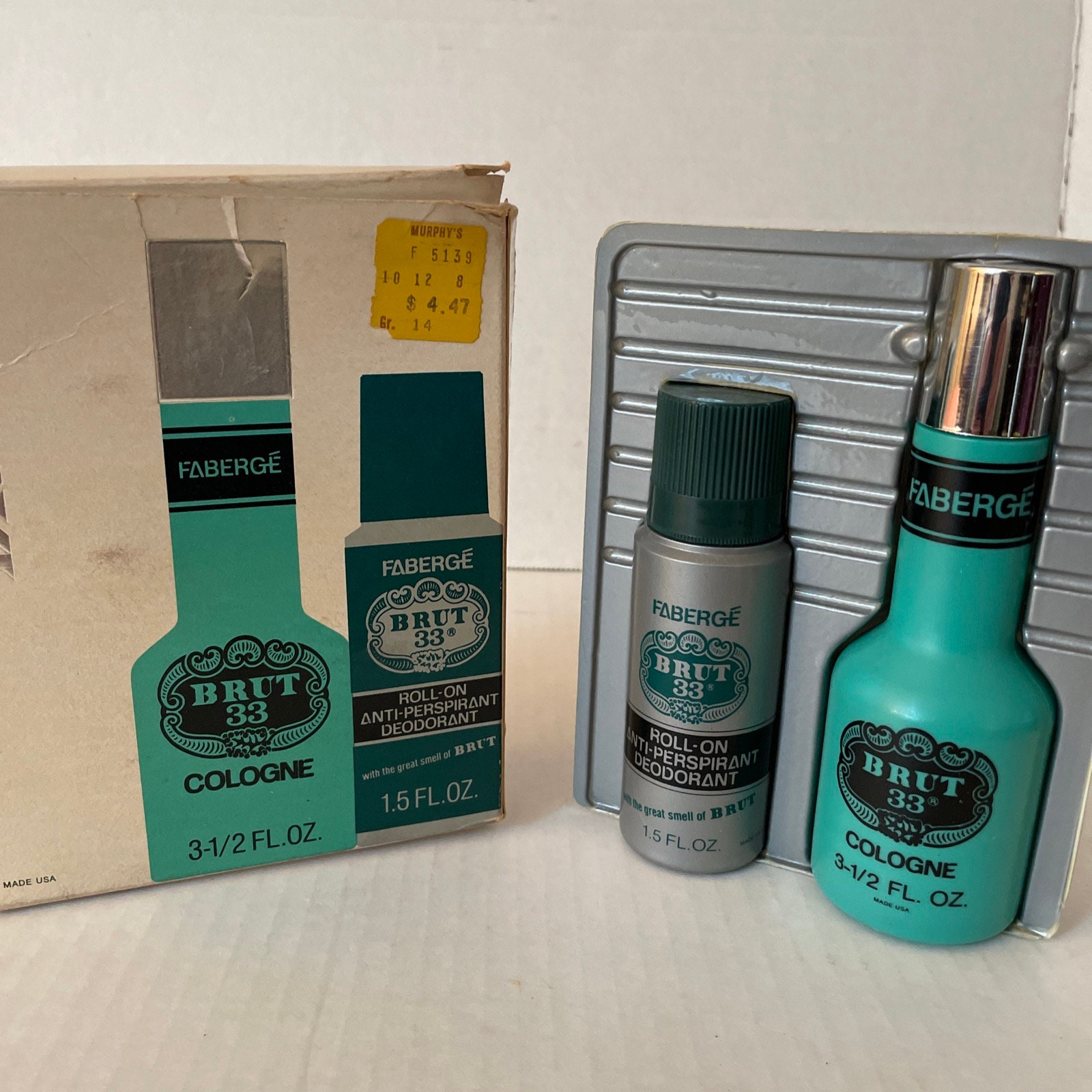 Vintage BRUT 33 Cologne and Deodorant Faberge 1970s Sold at Murphys ...