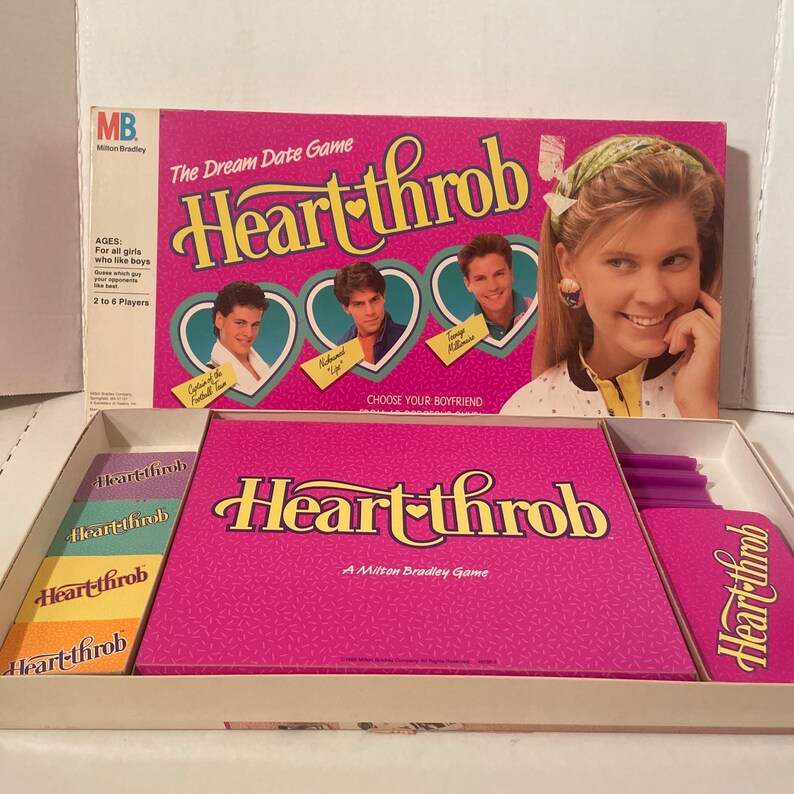 Heart-throb the Dream Date Board Game 1988 MB COMPLETE Milton Bradley ...
