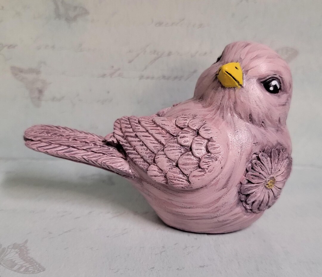 Pink Bird Figurine - Etsy