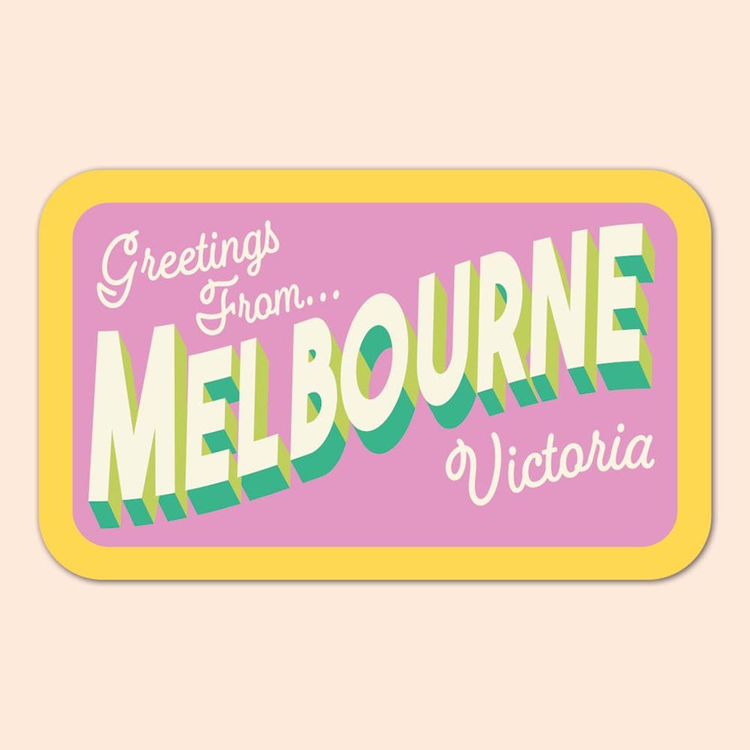 Greetings From Melbourne Large Fridge Magnet - Designed & Made in ...