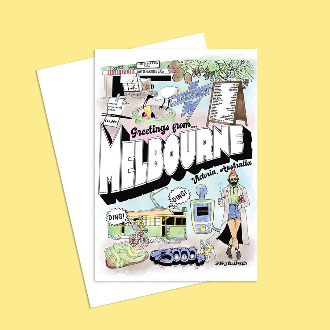Melbourne Locals Only Greeting Card Designed & Made in Melbourne. - Etsy
