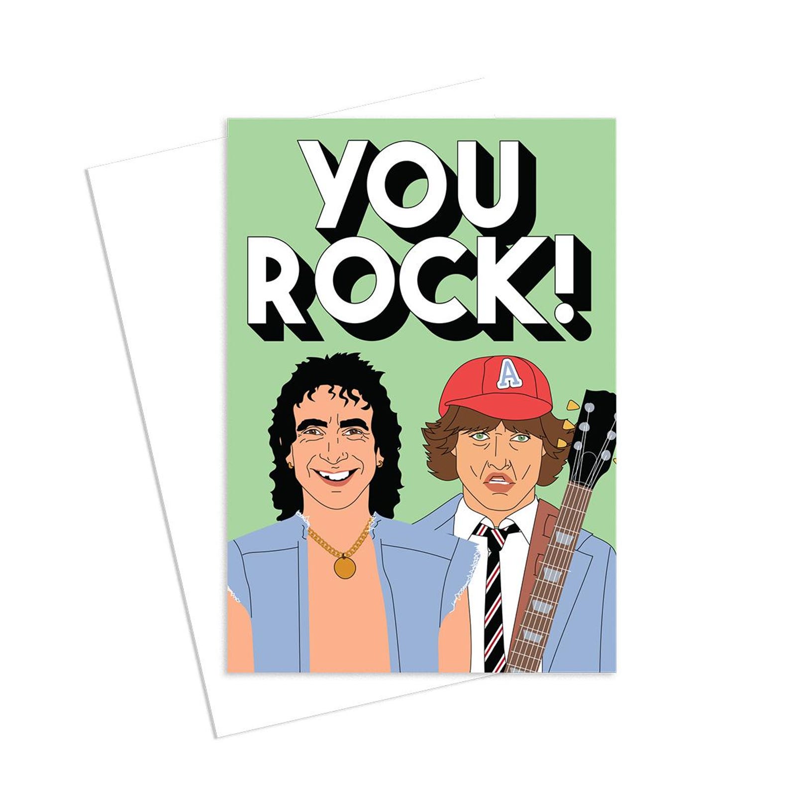 You Rock! Greeting Card - Blank Inside - Designed & Printed in ...