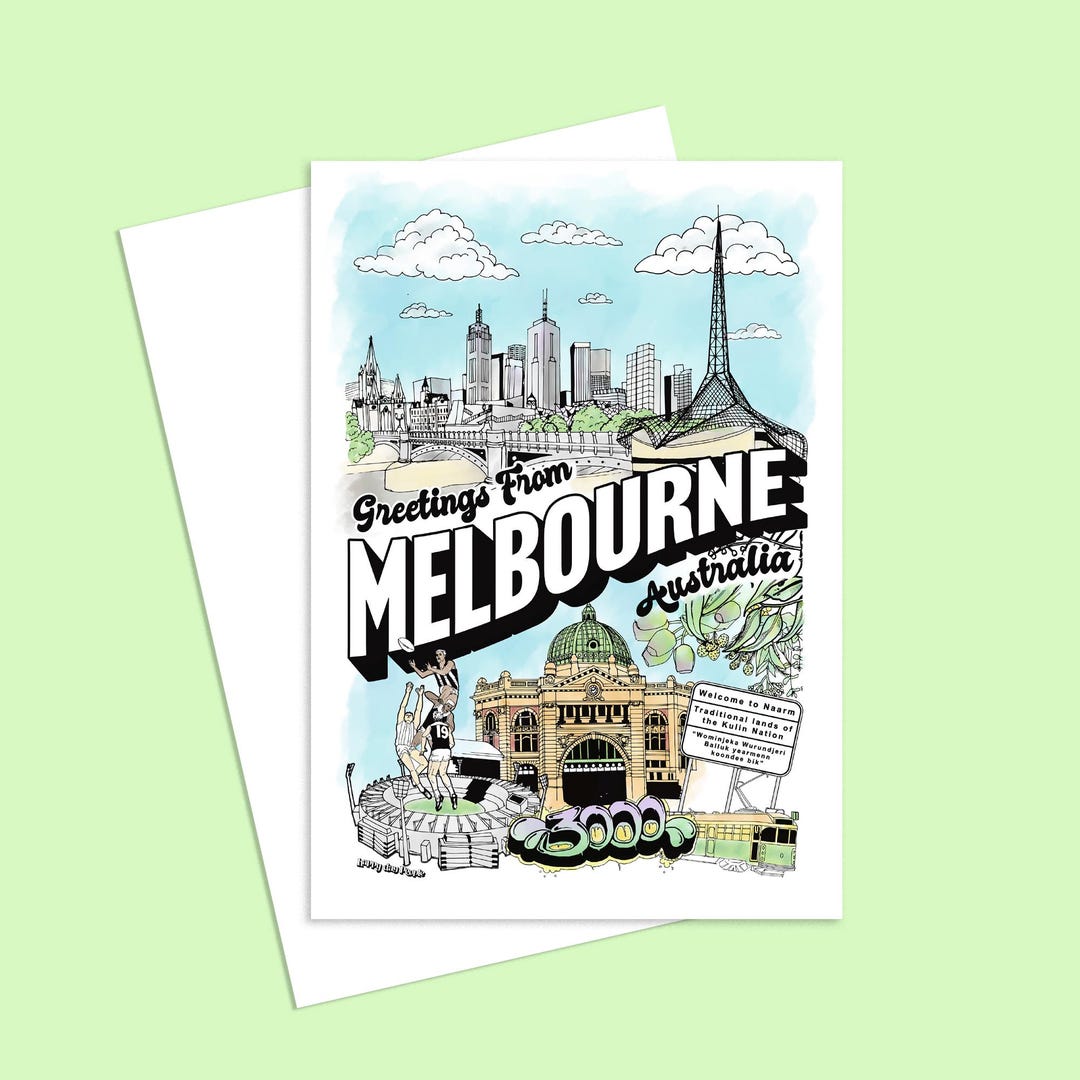 Melbourne Classic Greeting Card - Designed & Made in Melbourne. - Etsy