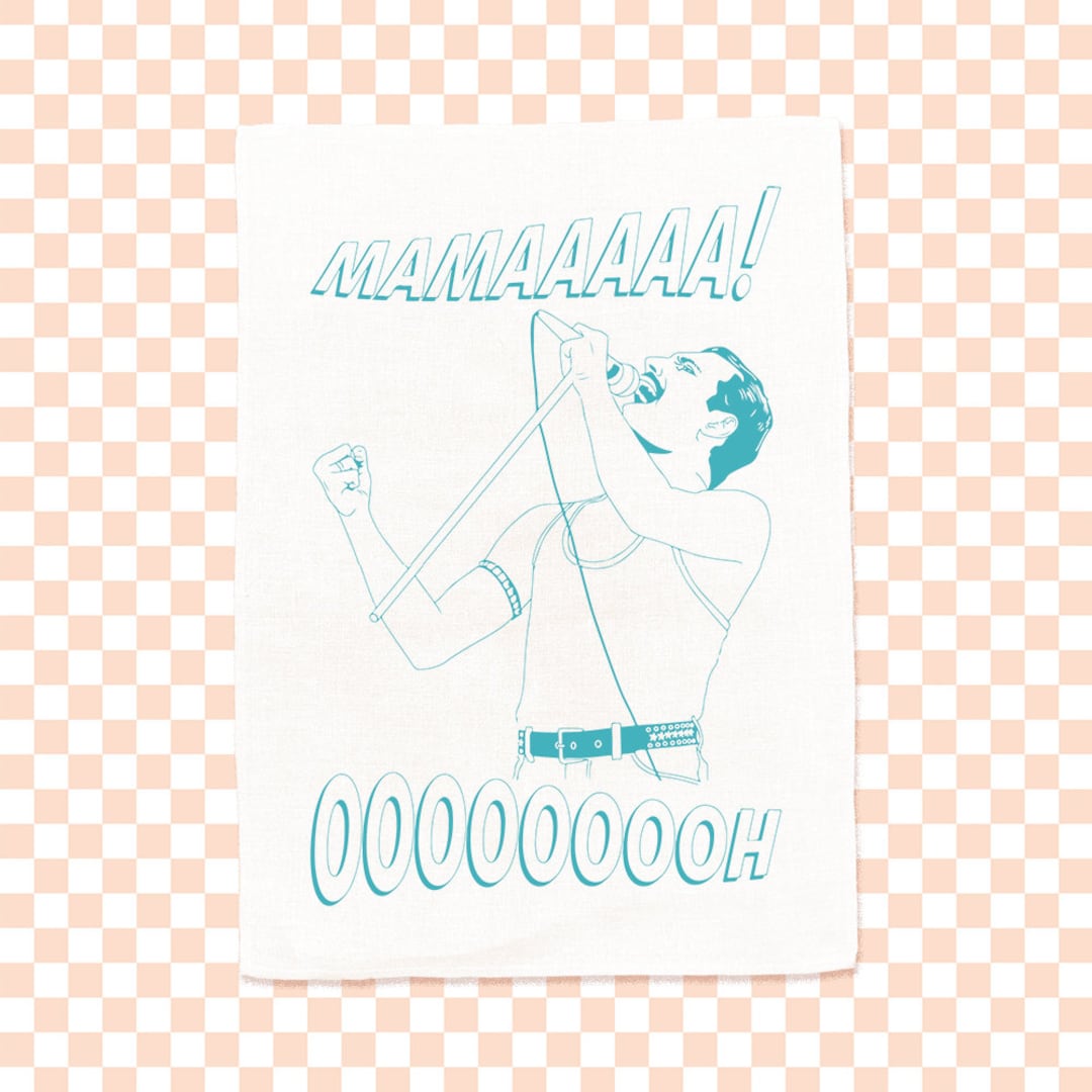 Mama Ooh Screen Printed Cotton Tea Towel - Designed and Printed in ...