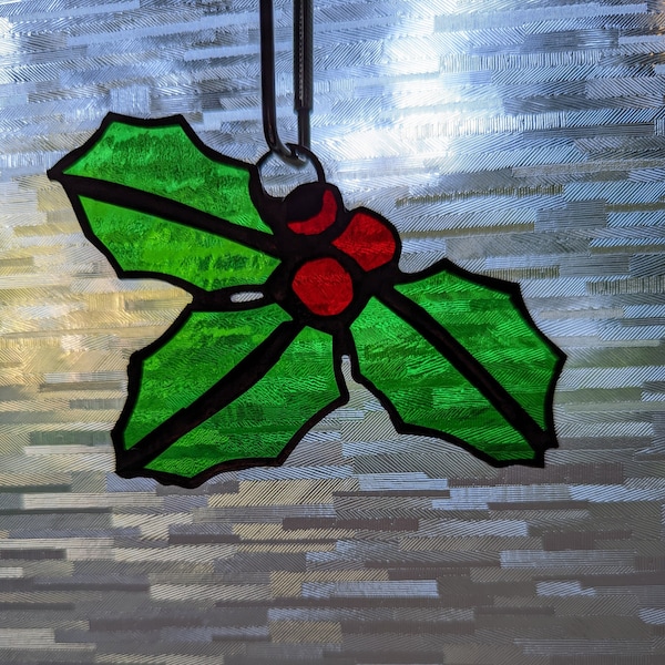 Stained Glass Holly - Etsy