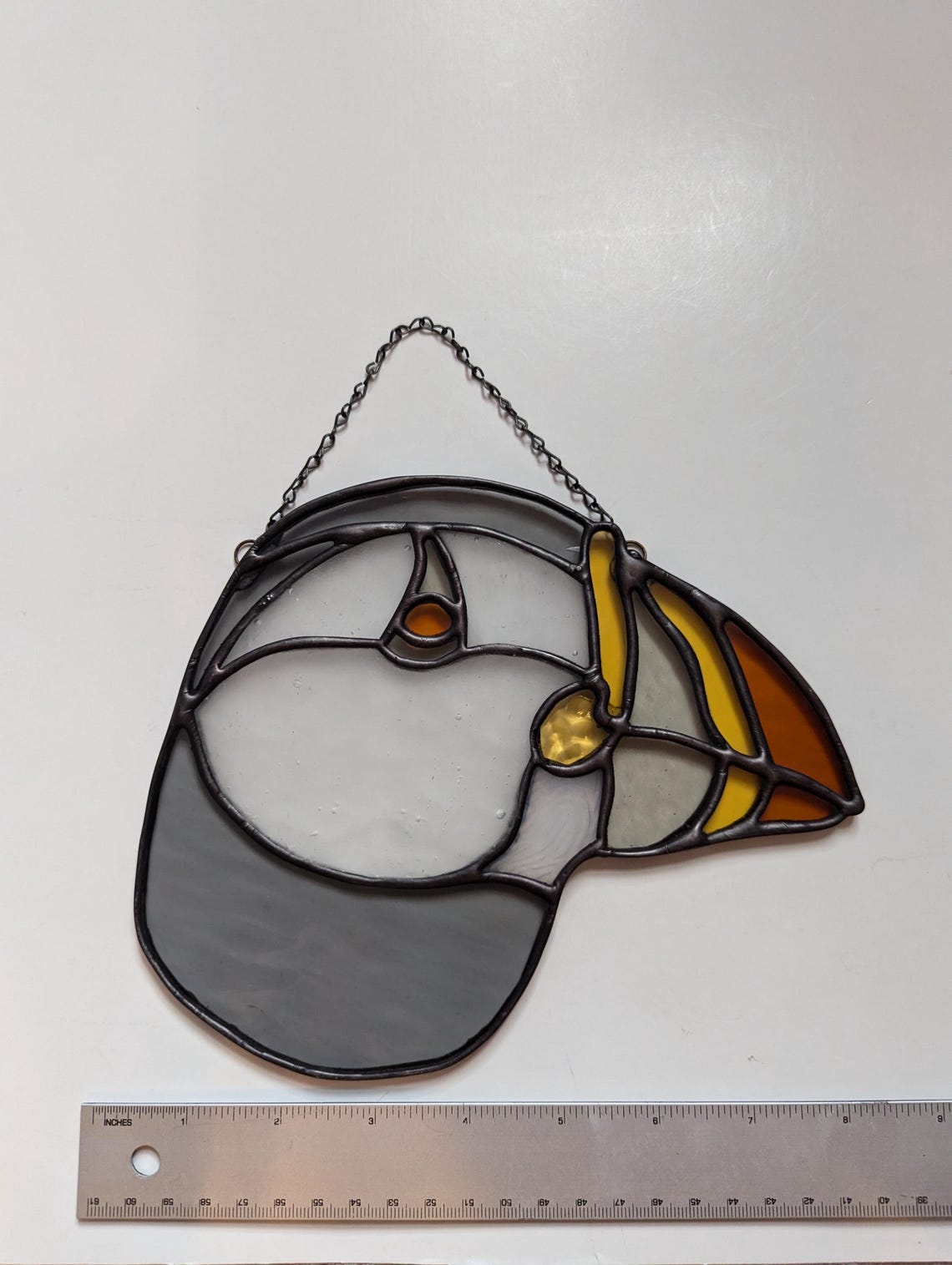 Stained Glass Puffin Head - Etsy