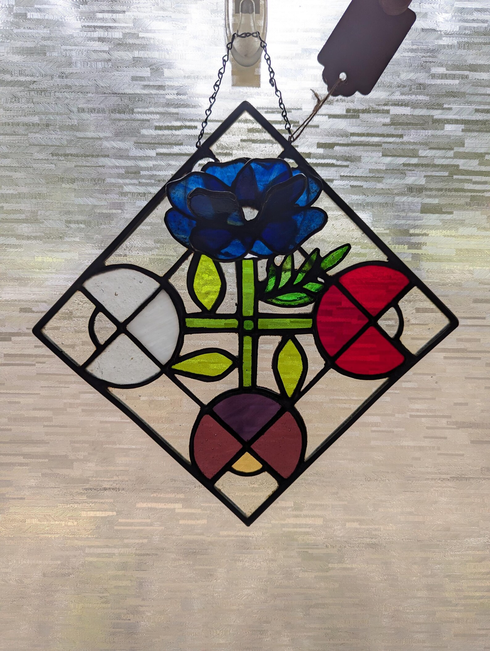 Stained Glass 3D Barn Quilt Panel With Flowers - Panel 2 - Etsy