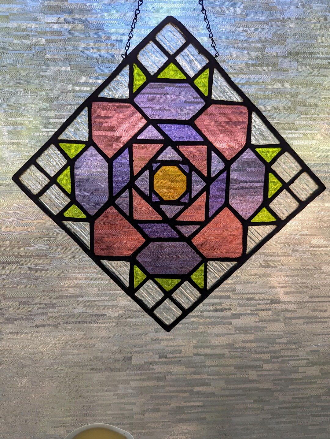 Stained Glass Barn Quilt Panel - Purples - Etsy