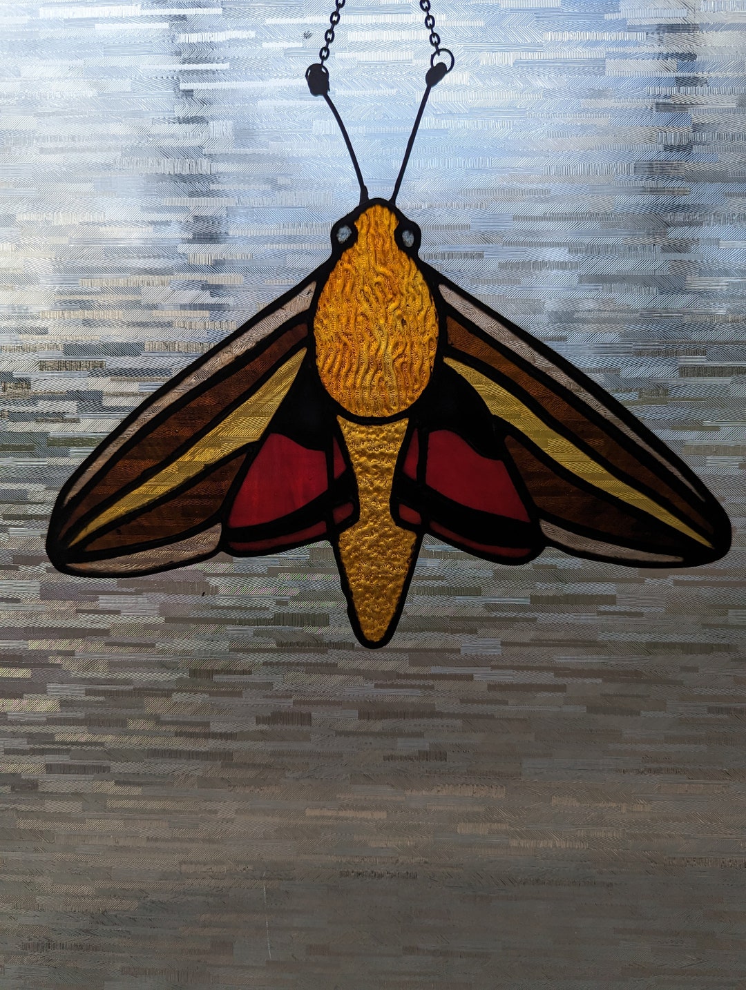 Stained Glass Moth in Textured Glass - Etsy