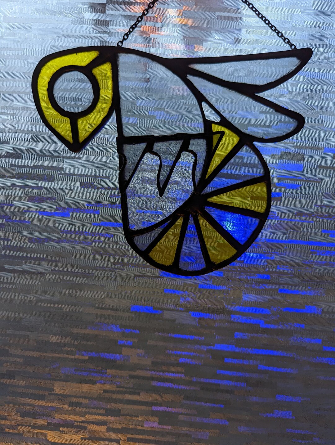 Stained Glass Yellow Jacket Suncatcher - Etsy