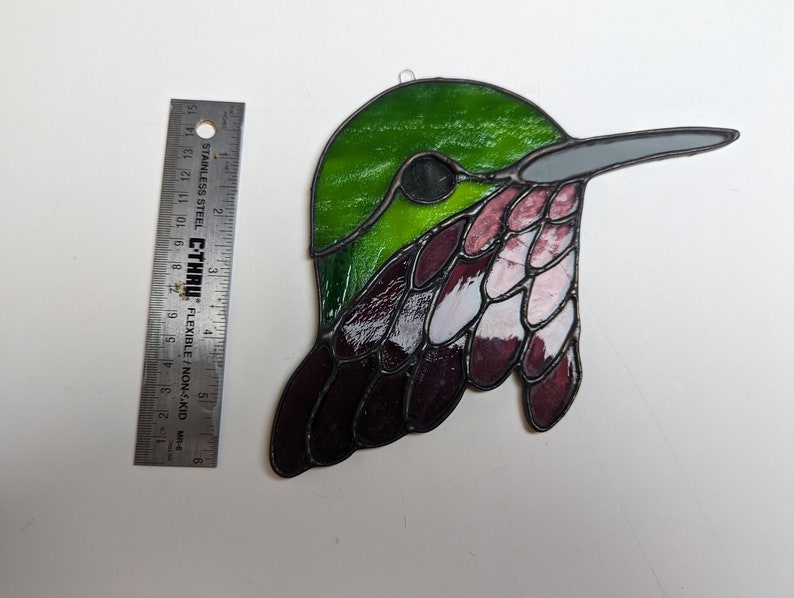 Stained Glass Calliope Hummingbird Head - Etsy