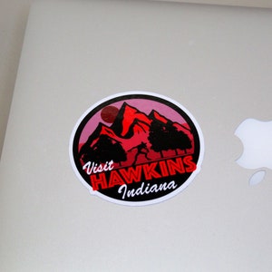 Visit Hawkins Indiana Sticker, Funny Vinyl Sticker, PREMIUM Quality ...