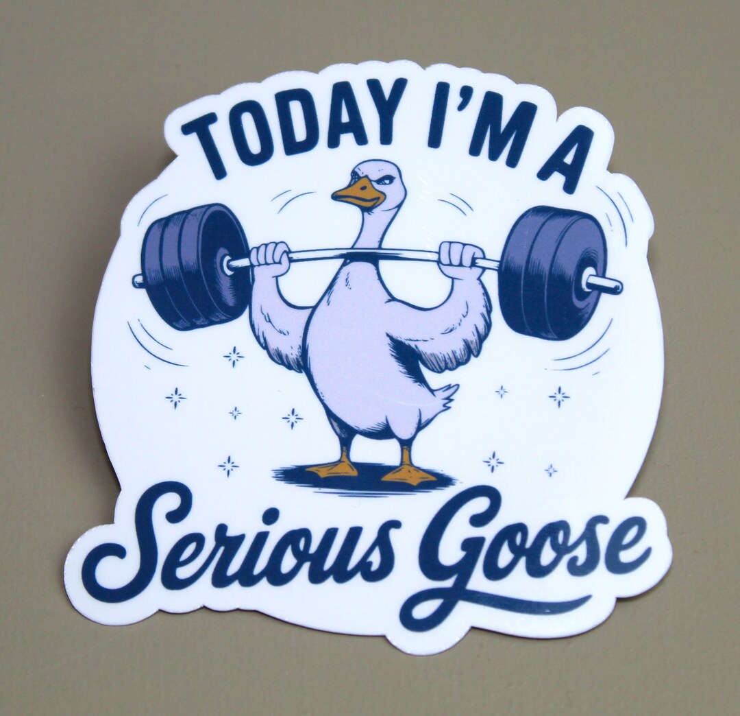 Funny Goose Gym Sticker: Laminated Workout Humor - Etsy