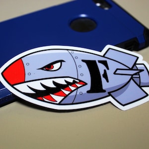 F Bomb Sticker, Funny Vinyl Sticker, PREMIUM Quality, Laminated, Glossy ...